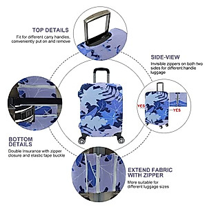 Travel Luggage Cover, Suitcase Protector Bag Fits 26-28 Inch Luggage Bluemaple