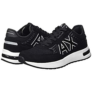 A|X ARMANI EXCHANGE AX Men's Colorblock Fashion Sneakers, Black, 8