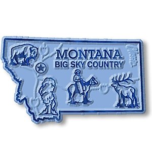 Montana Small State Magnet by Classic Magnets, 2.3" x 1.5", Collectible Souvenirs Made in The USA