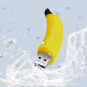 GARRULAX USB Flash Drive, 8GB / 16GB / 32GB Novelty Cute Cartoon USB Memory Stick Date Storage Pendrive Thumb Drives for Kids Children Collegue Student (16GB, Banana)
