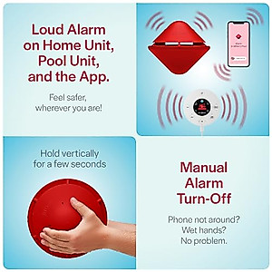 BCONE® System Pool Alarm by Lifebuoy® | Loud Pool Safety Alarms on Home & Pool Units | Floating Pool Alarm Certified ASTM F2208 | Connects to Alexa | Pool Alarms for Inground Pools and Above-Ground