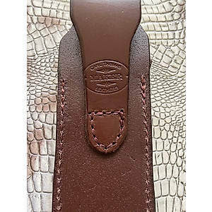 Carl Thomas Leathers Custom Leather Knife Sheath Fits Buck 120 Knife, Fixed Blade Knife Holder, Brown, Sheath Only