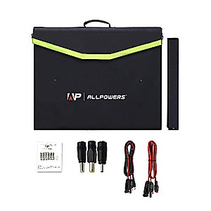 ALLPOWERS SP027 IP66 Solar Panel kit with MC-4 Output, 100W, Portable ,Foldable , 22% Efficiency Module for Outdoor Camping, Power Station, Laptops, Motorhome, RV