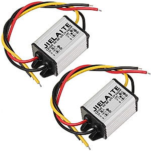 2 Pieces Car Power Converter Waterproof 12V to DC 5V Buck Voltage Regulators 3A 15W Voltage Converter Module for Car Truck Boat Solar System (Accept DC 8V - 22V Inputs)