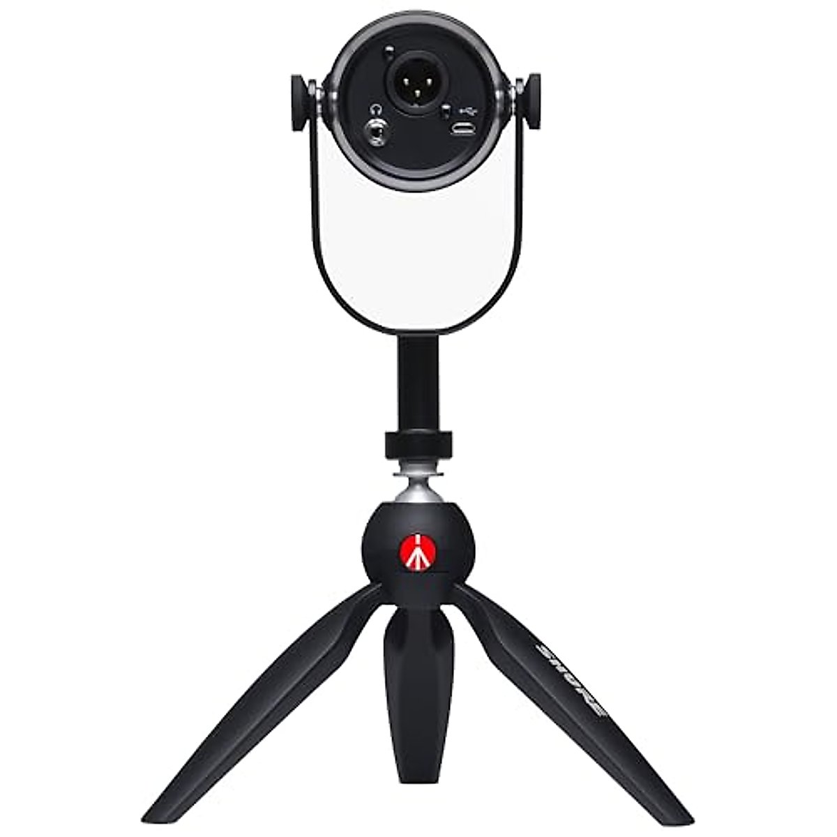 Shure MV7 USB Microphone with Tripod, for Podcasting, Recording, Streaming & Gaming, Built-in Headphone Output, All Metal USB/XLR Dynamic Mic, Voice-Isolating Technology, TeamSpeak Certified - Black