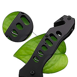ALBATROSS EDC Cool Tactical Folding Pocket Knife with Modern Damascus Steel Blade, SpeedSafe Spring Assisted Opening Knifes with Liner Lock,Pocketclip,Glass Breaker,Seatbelt Cutter, Gifts Box(Black)