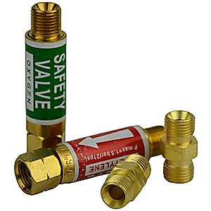 Hot Max 24011/24131 Torch End Flashback Arrestor Set and Oxy-Acetylene Twin Hose Coupler/Union Bundle