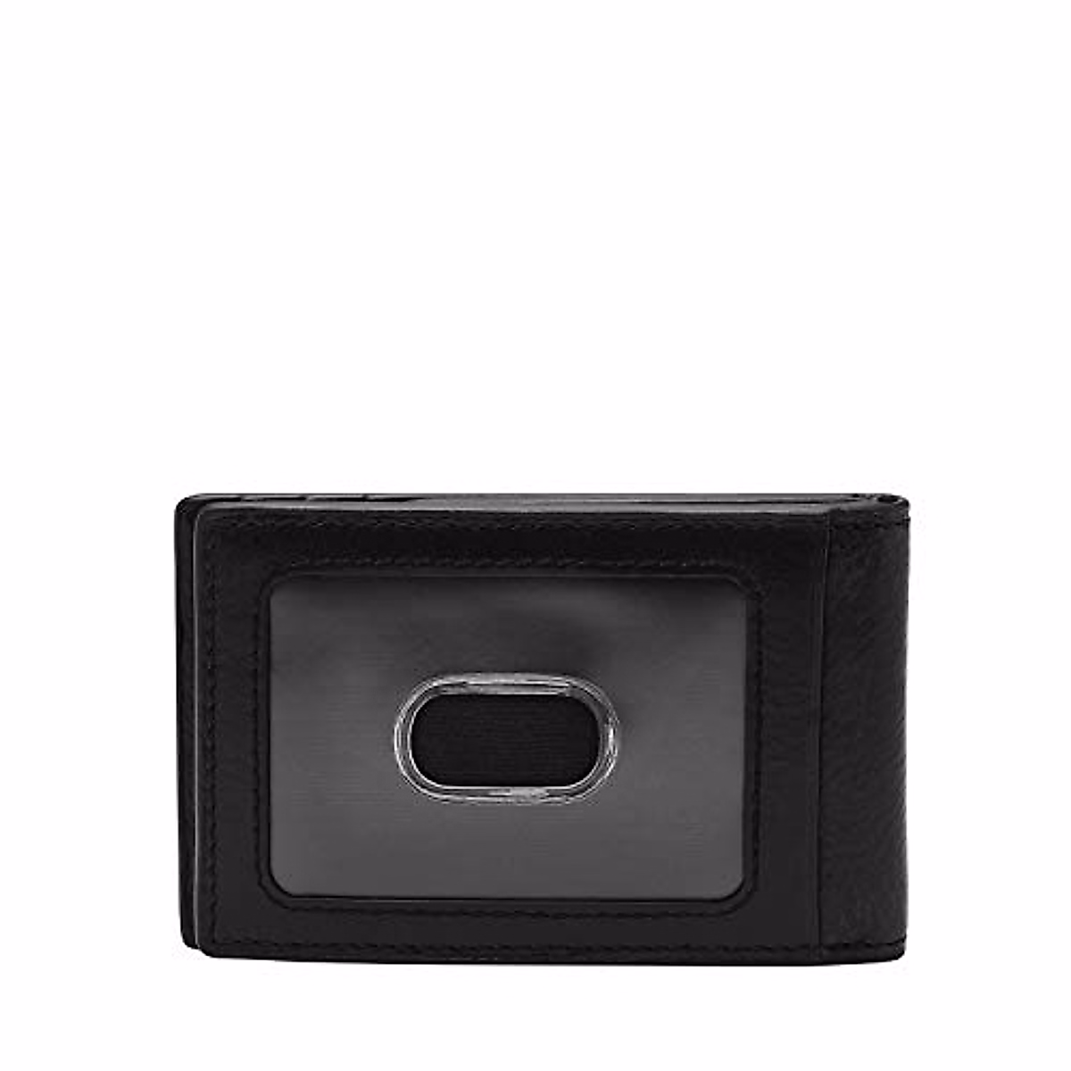 Fossil Men's Andrew Leather Slim Minimalist Magnetic Money Clip Bifold Front Pocket Wallet, Black, (Model: ML4391001)