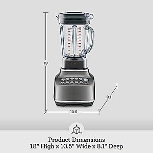 Breville BBL820SHY the Q Countertop Blender, Smoked Hickory