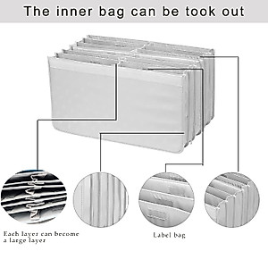 BUBM Large Travel Gig Band Cable File Bag,with double separate bags, Cord Organizer Case for DJ Gear,Sound Instrument and Musician Accessories