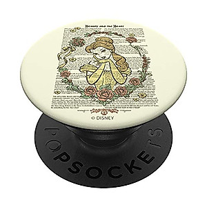 Disney Beauty And The Beast Belle Book Page PopSockets PopGrip: Swappable Grip for Phones & Tablets