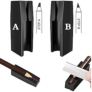 Eyebrow Pencil Shaper Eyebrow Pencil Sharpener Waterproof Peel-Off Brow Pencils & 10Pcs Pencil Sharpener