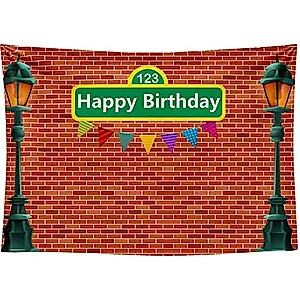 DePhoto Brick Wall Backdrop 1st Girl or Boy Birthday Party Baby Shower Photography Seamless Vinyl Photo Background Studio Prop PGT529A 7x5ft