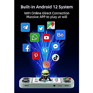 RG405M Retro Handheld Game Console 4 Inch IPS Touch Screen Android 12 CNC Aluminum Alloy Unisoc Tiger T618 Portable Video Player 128G 3172 Games Support OTA Update(DXR-RG405M-Grey)
