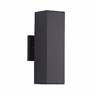 Cerdeco 37858TZ Brandon Aluminum Modern Outdoor Wall Light, Exterior Up Down Light Fixtures Matte Black [UL Listed]