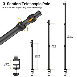 VIJIM LS03 Camera Desk Mount + VIJIM LS08 Overhead Camera Desk Mount