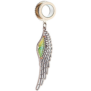 Balala 5/8 inch 16mm Rose Gold 316L Surgical Steel Wing Dangle Ear Gauges Piercing Flesh Tunnels Plugs Statement Earrings