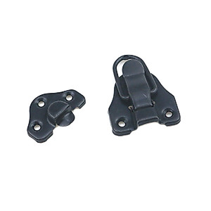 Geesatis 8 Pcs Metal Box Hasp Lock Toggle Latch Catch Decorative Hasp BoxLatch Hasps for Jewelry Wooden Case Boxes, with Mounting Screws, Black