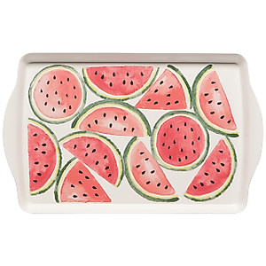 Now Designs Melamine and Plant Fiber Planta Platter, Watermelon Large