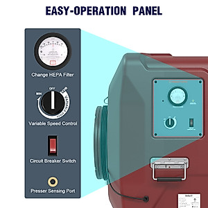 Abestorm 2000 CFM Air Scrubber Commercial with 2-in-1 Filtration Negative Air Machine HEPA Air Scrubbers Heavy Duty Air Cleaner for Commercial, Industrial, Damage Restoration, and Large Spaces