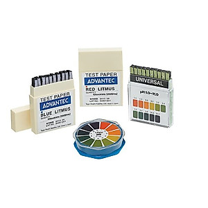 Advantec Universal pH Test Paper; pH Range 1 to 11; 10 Booklets of 20 Strips