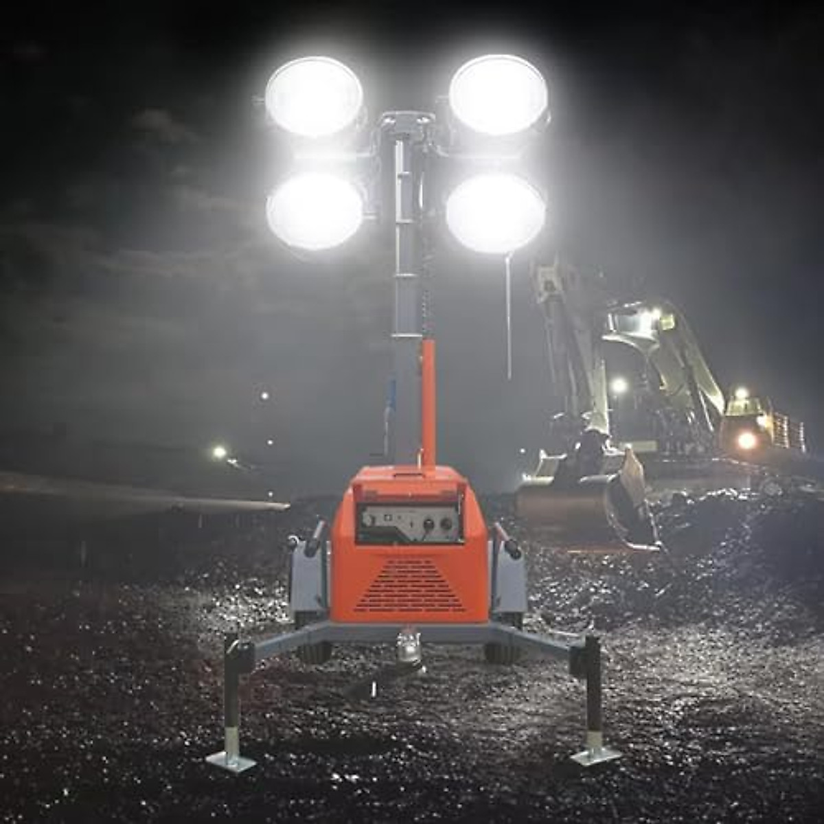 4 * 1000w Led Lamp Automatic Rising-Lowering Mobile Light Tower