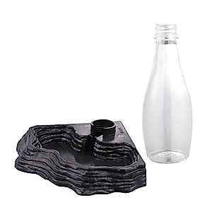 Baluue Reptichip Turtle Feeder Reptile Water Feeder Reptile Water Dispenser Refilling Water Dispenser Reptile Drinking Tool for Tortoise Lizard (Black) Reptile Water Dispenser Reptile Water Bowl