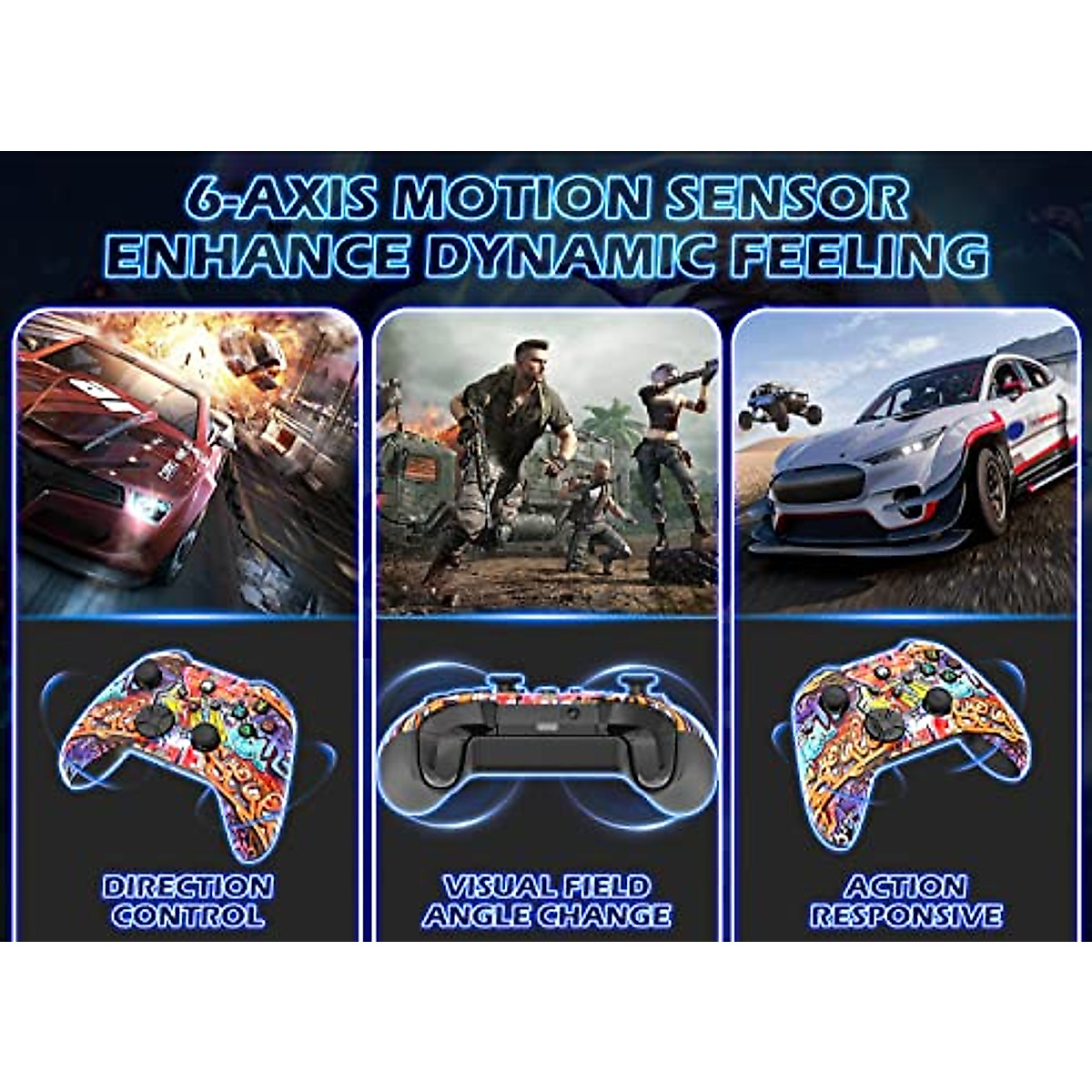 Wireless Controller Replacement for Xbox One, Special Edition Custom Game Controller Compatible with Xbox Series X/S, Xbox One S/X, Android/iOS/PC Gamepad Windows 7 8 10 11 Made with Advanced HydroDip Print Technology