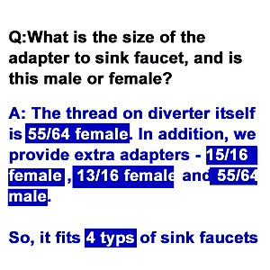 MISSMIN Sink to Garden Hose Diverter Faucet Adapter for Portable Washer/Dishwasher/Washing Machine,for Bathroom and kithcen