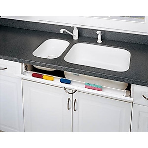 Tip-Out Tray Slim Cut-To-Size with 1 Pair ETH Hinges/End Caps Sink & Base Accessories - 6541-36-11-ETH - 36"W x 1-11/16"D x 3-15/16"H - White