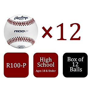 Rawlings | RAISED SEAM Practice Baseballs | R100-P | High School/Youth | 12 Count