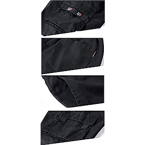 XinYangNi Men's Cargo Shorts Elastic Waist Drawstring Cotton Loose Fit Casual Lightweight Outdoor Multi Pocket Twill Pants Beige Size: 34