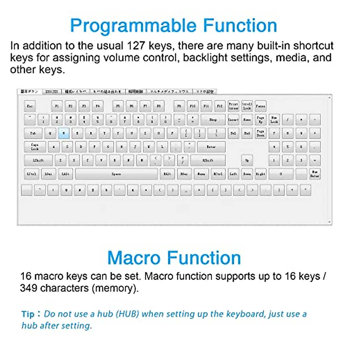 Koolertron One Handed Macro Mechanical Keyboard, Portable Mini One-Handed Mechanical Gaming Keypad 23 Fully Programmable Keys (RGB Backlit/Blue switches)