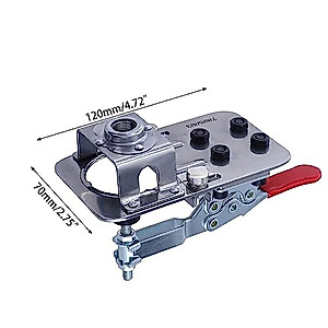 Concealed Hinge Jig with Clamp Drilling Guide Hole Locator Kits Hinge Punching Tool for Cabinet Door Hinges Inset Concealed Hinge Jig Kits