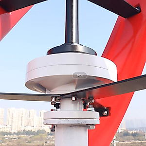 Free Energy 600w Vertical Wind Turbine Generator 3 Blades 12v 24v 48v 300RPM with MPPT Controller For Home Factory Use (48V With Controller, White)