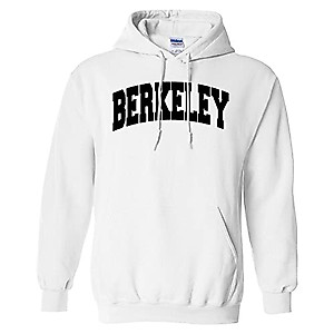 TeesAndTankYou Berkeley Collegiate Hoodie Sweatshirt Unisex X-Large White