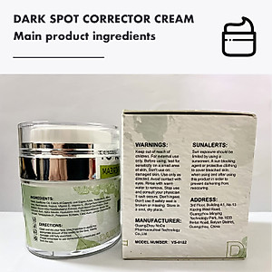 ASHUDAN Dark Spot Remover for Face, Dark Spot Corrector Cream, Sun Spot, Melasma, Freckle, Age spot Removal for Women and Men | Improves Hyperpigmentation - 1.7 Fl Oz