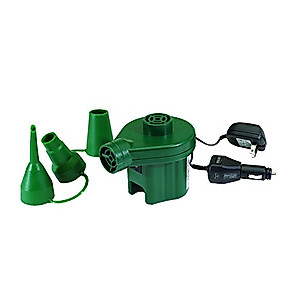 Texsport Electric Air Pump Inflates Deflates uses AC Power or 12 Volt Car Charger