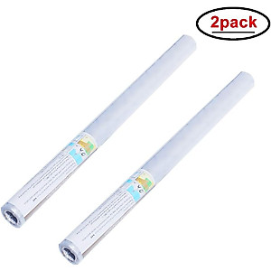 WPT 3D Semi-Privacy Window Film Self-Adhesive 2 Pack Frosted Semi Privacy Static Cling Home Bedroom Bathroom Glass (35.4X 78.7 inches)