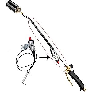 MENSI Propane Self Ignition High BTU Weed Torch Accessories Replacement Parts Piezo Push Button Igniter with Fixing Clamps And Spark Ceramic