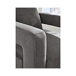 Signature Design by Ashley Alcoma Swivel Accent Chair, Fabric, Gray