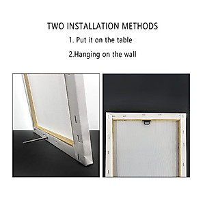 PHAMTE A Corgi’s House Rules Wall Art, Funny Corgi Dog Quote Print Framed Canvas Painting Artwork Home Bedroom Living Room Girls Room Decor（11x14 Inch）