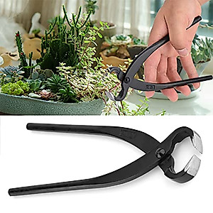 205mm Professional Bonsai Root Cutter Grade Manganese Steel Alloy Concave Root Cutters Gardening Plants Bonsai Tools