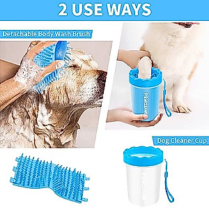 Dog Paw Cleaner, Washer, Buddy Muddy Pet Foot Cleaner for Small Medium Large Breed Dogs/Cats (with 3 absorbent towel)