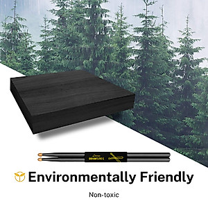 Donner Drum Sticks, 5A Drumsticks Classic Maple Wood Black Drumsticks With Storage Bag, 2 Pairs