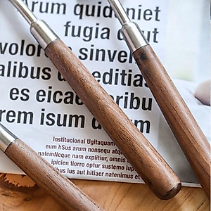 BILKAR Solid Wood Walnut Handle Stainless Steel Steak Knife and Fork Western Food Knife and Fork Dessert Cutlery Set