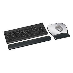 3M Precise Mouse Pad with Gel Wrist Rest, Soothing Gel Comfort with Durable, Easy to Clean Leatherette Cover, Optical Mouse Performance and Battery Saving Design, 9.2" x 8.7", Black (MW310LE)