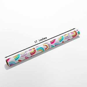 CC wonderland zone Wrapping Paper Roll,Rainbow Gifts Wrapping Paper，Birthday Wrapping Paper,3 Rolls,(17 inch x 9.8 ft)/Roll