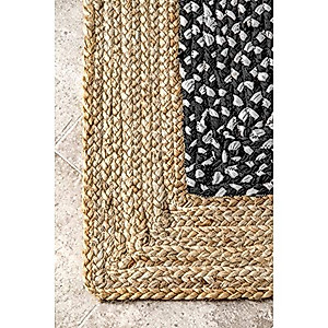NuLOOM Lesha Natural Fiber Area Rug, 7' 6" x 9' 6", Black