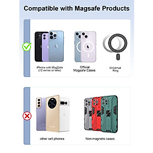 TopMade for Magsafe Wallet, Magnetic Wallet Card Holder for iPhone 16/16 Pro, iPhone 15/14/13/12 Series, Leather Magnetic Phone Wallet with Powerful Magnet, RFID Blocking, Fit 4 Cards, Black